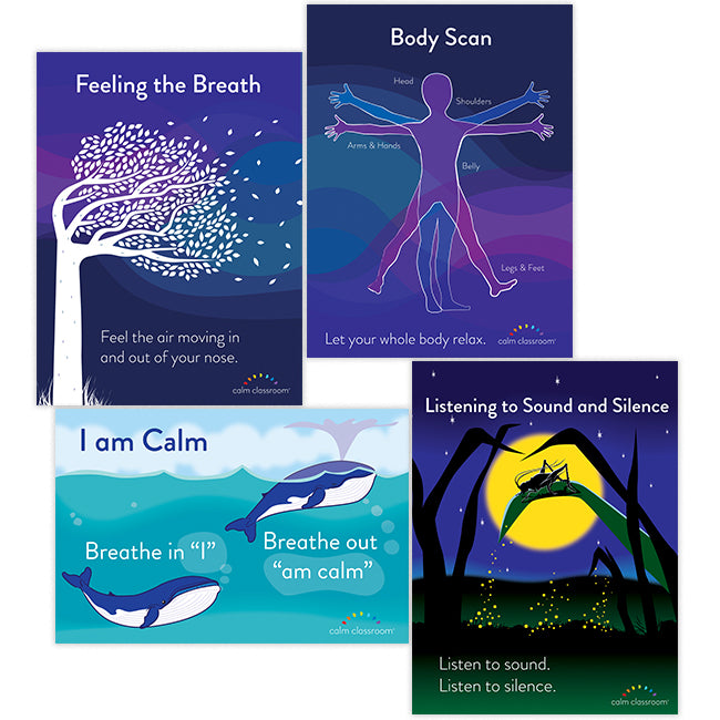 Any Time, Any Place Mindfulness Poster Set | Calm Classroom